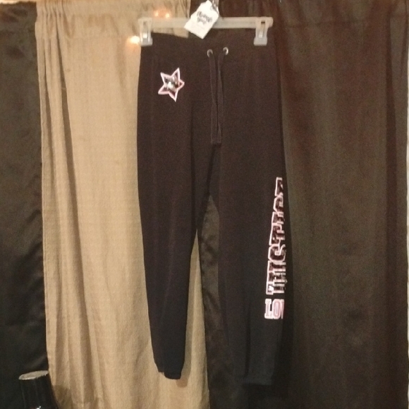 Justice | Bottoms | Justice Black Sweatpants With Vertical Logo | Poshmark